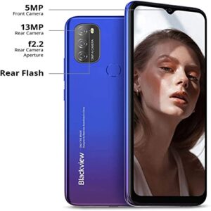 Blackview Unlocked Cell Phone A70(2022) 3GB+32GB/SD 128GB Android 11 Phone,5380mAh Massive Battery,Octa Core Smartphone ,4G Dual SIM Face Unlock&Fingerprint Mobile Phone 6.5" FHD+Large Screen