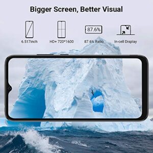 Blackview Unlocked Cell Phone A70(2022) 3GB+32GB/SD 128GB Android 11 Phone,5380mAh Massive Battery,Octa Core Smartphone ,4G Dual SIM Face Unlock&Fingerprint Mobile Phone 6.5" FHD+Large Screen