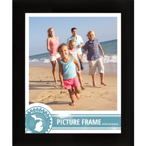 Craig Frames 1WB3BK 18 by 24-Inch Picture Frame, Smooth Wrap Finish, 1-Inch Wide, Black & 1WB3BK 16 by 24-Inch Picture Frame, Smooth Wrap Finish, 1-Inch Wide, Black