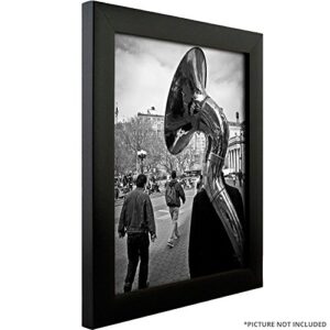 Craig Frames 1WB3BK 18 by 24-Inch Picture Frame, Smooth Wrap Finish, 1-Inch Wide, Black & 1WB3BK 16 by 24-Inch Picture Frame, Smooth Wrap Finish, 1-Inch Wide, Black