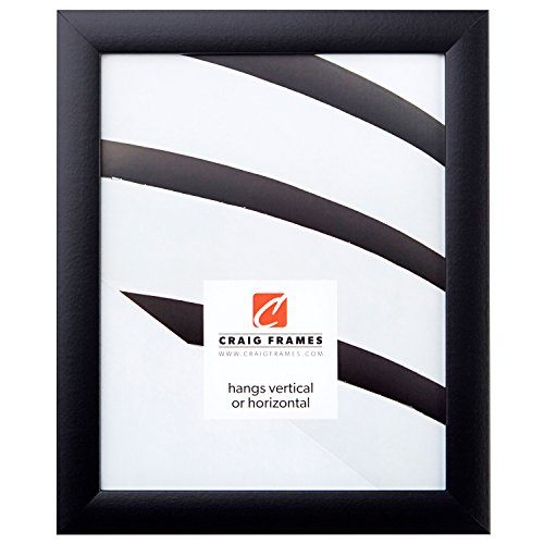 Craig Frames 1WB3BK 18 by 24-Inch Picture Frame, Smooth Wrap Finish, 1-Inch Wide, Black & 1WB3BK 16 by 24-Inch Picture Frame, Smooth Wrap Finish, 1-Inch Wide, Black