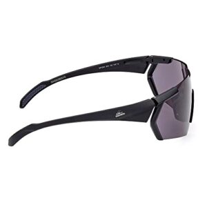 adidas Men's SP0064 Square Sunglasses, Matte Black/Smoke, 00-0-140