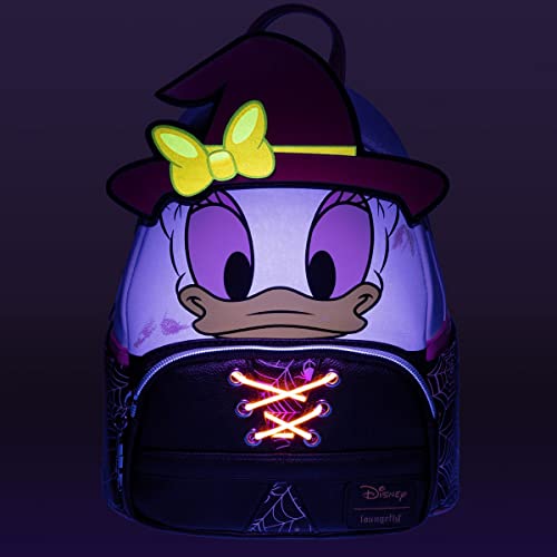 Loungefly Women's Disney Daisy Duck Halloween Witch Double Strap Shoulder Bag Purse - Entertainment Earth Exclusive