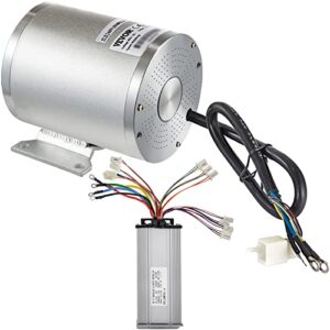 vevor brushless motor kit, 2kw 48v 42a brushless motor kit high speed 4300rpm electric scooter motor w/mounting bracket, go kart motor for bicycle motorcycle, speed controller, throttle, e-bike