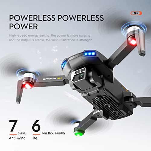 sikiwind RC Drone, Remote Control Quadcopter with 4K HD EIS Dual Camera GPS 4CH, Remote Control Drone Brushless Motor Aerial Photography 6-axis Gyroscope Toys for Kids