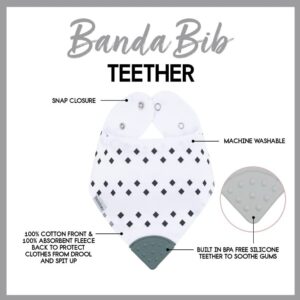 Bazzle Baby Bandana Bib Teething Bib with teether corners for Natural Teething Relief Cotton & Fleece Soak Up Drool Bib