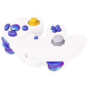 eXtremeRate Chameleon Purple Blue Repair ABXY D-pad Z L R Keys for Nintendo GameCube Controller, DIY Replacement Full Set Buttons Thumbsticks for Nintendo GameCube Controller - Controller NOT Included