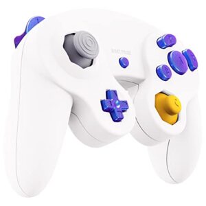 eXtremeRate Chameleon Purple Blue Repair ABXY D-pad Z L R Keys for Nintendo GameCube Controller, DIY Replacement Full Set Buttons Thumbsticks for Nintendo GameCube Controller - Controller NOT Included