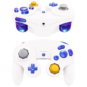 eXtremeRate Chameleon Purple Blue Repair ABXY D-pad Z L R Keys for Nintendo GameCube Controller, DIY Replacement Full Set Buttons Thumbsticks for Nintendo GameCube Controller - Controller NOT Included