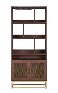 home source contemporary home bar shelf walnut