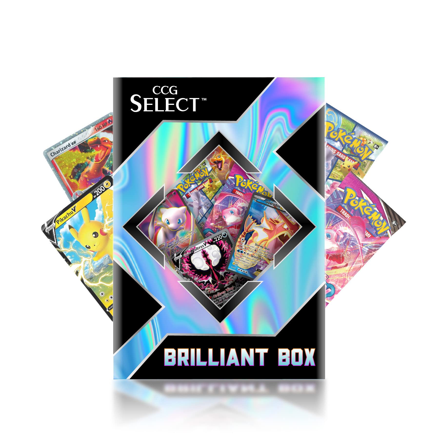 CCG Select | Brilliant Box | 2 Booster Packs + 2 Ultra Rare | Fully Compatible with Pokemon Cards