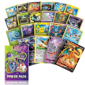 ccg select | power pack | 50+ cards | 4 holos or rares | 1 ultra rare | fully compatible with pokemon