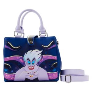 loungefly the little mermaid ursula plotting glow crossbody bag, multicolored