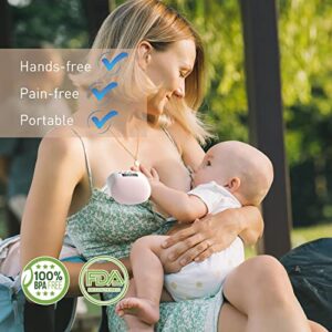 IKARE Wearable Double Breast Pump Hands Free,Upgraded Lactation Massager Function＆LED Display,Portable Electric Breastfeeding Pump with 3 Mode & 10 Levels, Wireless Pump Super Quiet- 21/24/28mm (2)