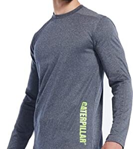 Caterpillar Men's Coolmax Long Sleeve T-Shirt, Eclipse Heather