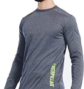 Caterpillar Men's Coolmax Long Sleeve T-Shirt, Eclipse Heather