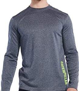 Caterpillar Men's Coolmax Long Sleeve T-Shirt, Eclipse Heather