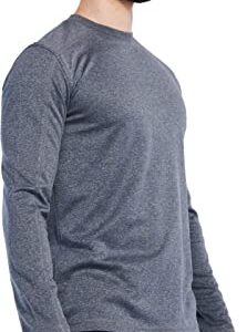 Caterpillar Men's Coolmax Long Sleeve T-Shirt, Eclipse Heather