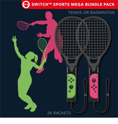 Numskull Nintendo Switch Sports Pack Mega Bundle - Designed For OLED Lite Console Users - Golf Clubs, Arm Bands, Rackets And More - Gamer Controller Accessory