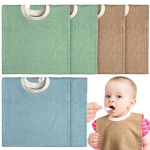 6 pcs pullover baby bibs cotton terry toddler bibs absorbent infant bibs for feeding and drooling towel slip on bib (fresh color)