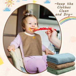 6 Pcs Pullover Baby Bibs Cotton Terry Toddler Bibs Absorbent Infant Bibs for Feeding and Drooling Towel Slip on Bib (Fresh Color)