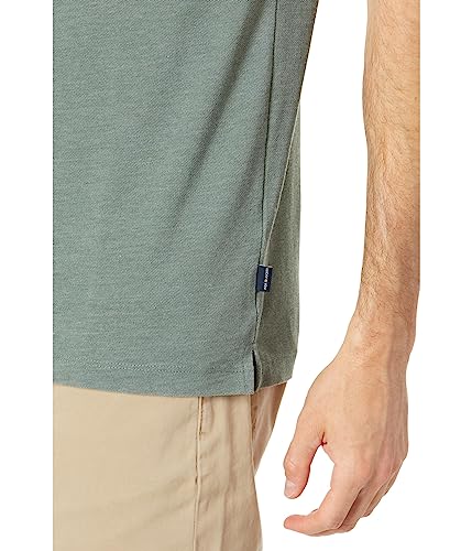 Lucky Brand Men's Venice Burnout Pique Short Sleeve Polo Shirt, Four Leaf Clover