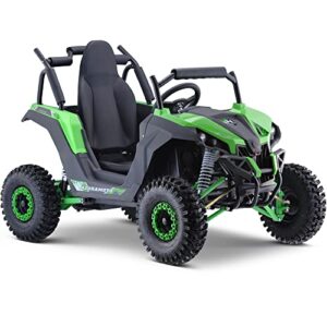 mototec raider kids utv 48v 1200w full suspension green, large