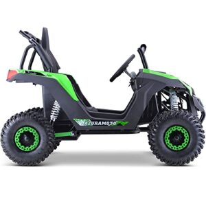 MotoTec Raider Kids UTV 48v 1200w Full Suspension Green, Large