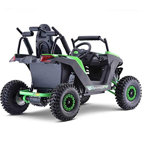 MotoTec Raider Kids UTV 48v 1200w Full Suspension Green, Large