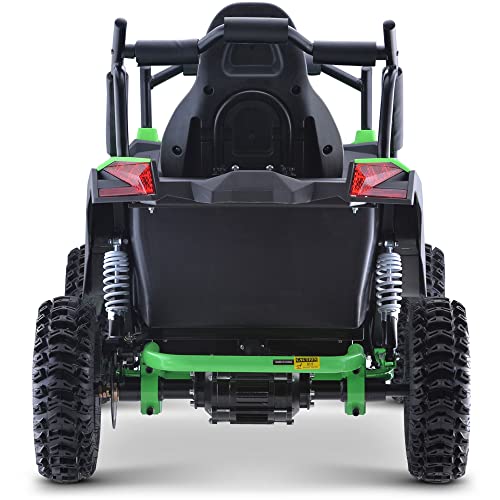 MotoTec Raider Kids UTV 48v 1200w Full Suspension Green, Large