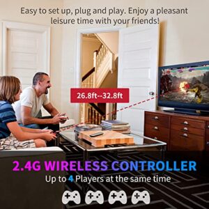 Retro Game Console Built-in 45718 Classic Games, Video Game Console Plug and Play for TV, EmuELEC 4.6 Game System and Android TV 9, 75 Emulator Console, S922X Chip