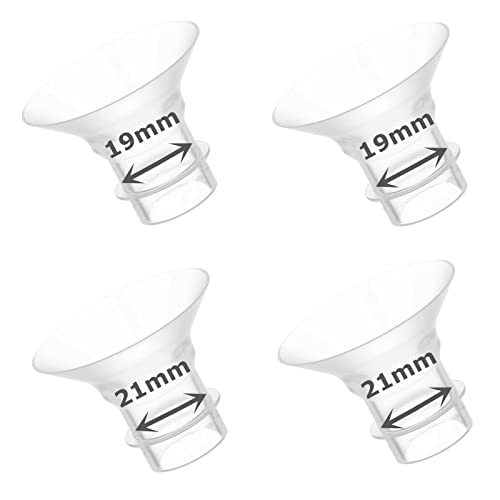 Flange Inserts Compatible with Momcozy S12Pro S9Pro / Medela/Willow Wearable Breast Pump,Suitable Spectra S1/S2, Reduce 24mm Shield/Flange Nipple Tunnel Down to 19/21mm, 4pcs