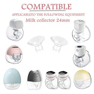 Flange Inserts Compatible with Momcozy S12Pro S9Pro / Medela/Willow Wearable Breast Pump,Suitable Spectra S1/S2, Reduce 24mm Shield/Flange Nipple Tunnel Down to 19/21mm, 4pcs