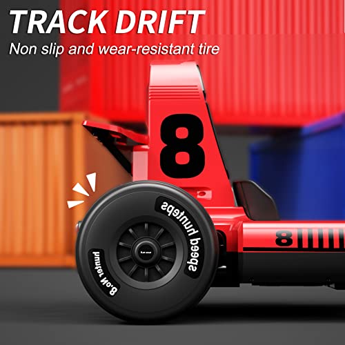 67i Electric Go Kart for Kids 12V Battery Powered Ride On Cars Parent Remote Control for Boys Girls Kids Electric Vehicle Car Electric Kids Go Kart with Safety Belt and Music (RED)