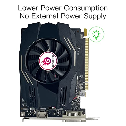 GPVHOSO GeForce GT 1030 4GB GDDR4 Video Graphics Card GPU Single Fan Cooling SystemHDMI/DVI-D, DirectX 12, GPU Boost 3.0, Computer Gaming Video Card, Desktop GPU, Support 4K,SingleFan Cooling System