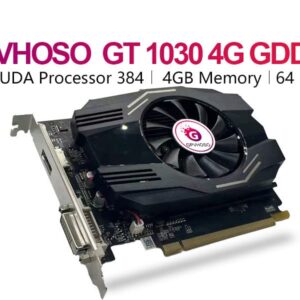 GPVHOSO GeForce GT 1030 4GB GDDR4 Video Graphics Card GPU Single Fan Cooling SystemHDMI/DVI-D, DirectX 12, GPU Boost 3.0, Computer Gaming Video Card, Desktop GPU, Support 4K,SingleFan Cooling System