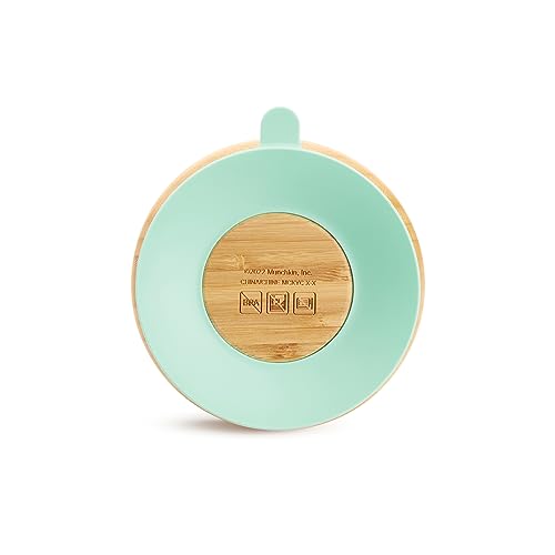 Munchkin® Bambou™ Suction Bowl and Silicone Spoon for Babies and Toddlers, Non-Toxic Bamboo