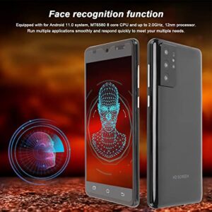 S21 Ultra Pro Unlocked Smartphone, 5.5in HD Screen Cellphone Supports 2.4G 5G WiFi, MT6580 Octa Core CPU Mobile Phone, 4800Mah Battery, Dual SIM Cards, 3.5mm Headphone Jack