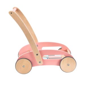 Childlike Behavior Premium Wooden Baby Walker - Baby Push Walker with Wheels - Walker for Baby Boy & Girls - Push Toy with Building Blocks for Babies, Toddler Kids - Car Cart Learning Step Walking