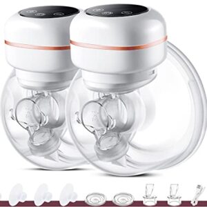 Wearable Breast Pump︱FDA Registered︱Safe, Efficient, and Comfortable︱Hands Free Breast Pump with 3 Modes & 9 Levels︱19/22mm Flange Insert︱2Pcs…