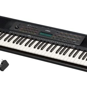 YAMAHA, 61-Key PSR-E273 Portable Keyboard with PA130 Power Adapter, Black