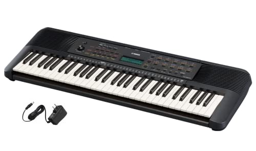 YAMAHA, 61-Key PSR-E273 Portable Keyboard with PA130 Power Adapter, Black