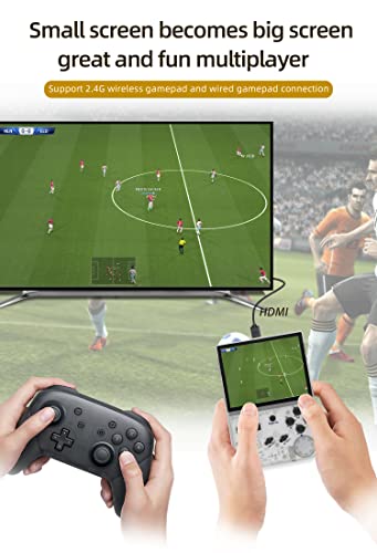 RG35XX Handheld Game Console 3.5 Inch IPS Screen Linux System Retro Video Games Consoles Portable Pocket Video Player 5000+ Games (White Transparent)