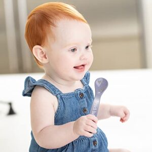 Bella Tunno Wonder Spoons - Soft Baby Spoon Set Safe for Baby Teething & Toddler Spoons, Food-Grade BPA Free Silicone Self Feeding Spoon 2pk, Darling Brunch Babe