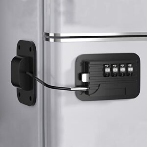 refrigerator fridge freezer door lock with password, child proof refrigerator door lock for kitchen refrigerator, cabinets and drawers, closets, windows, doors-no tools need or drill (black)