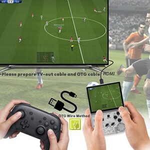 RG35XX Handheld Game Console 3.5 inch IPS Retro Games Consoles Classic Emulator Hand-held Gaming Console Preinstalled Hand Held Video Games System with Portable Case 64GB Transparent White