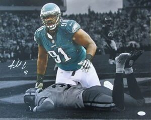 fletcher cox eagles signed/autographed 16x20 spotlight photo jsa 146896 - autographed nfl photos