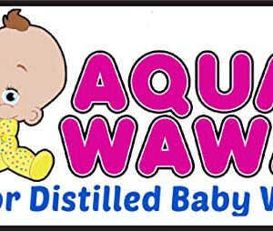 AQUAWAWA Nursery Water for Babies 6 Pack 8 oz Bottles Purified Vapor Distilled | Single Serve | Lightweight for Diaper Bag | BPA, Fluoride, Chemical, and Mineral Free | Dr Recommended, Clean, Fresh