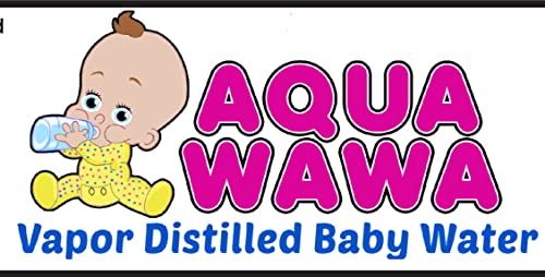 AQUAWAWA Nursery Water for Babies 6 Pack 8 oz Bottles Purified Vapor Distilled | Single Serve | Lightweight for Diaper Bag | BPA, Fluoride, Chemical, and Mineral Free | Dr Recommended, Clean, Fresh