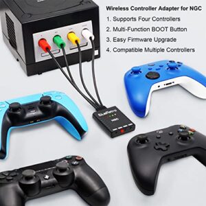 AreMe Wireless Controller Adapter for Gamecube Console, Compatible with PS3/PS4/PS5, Xbox One S, Series X/S, Switch Pro, Joycon Bluetooth Controller to NGC System